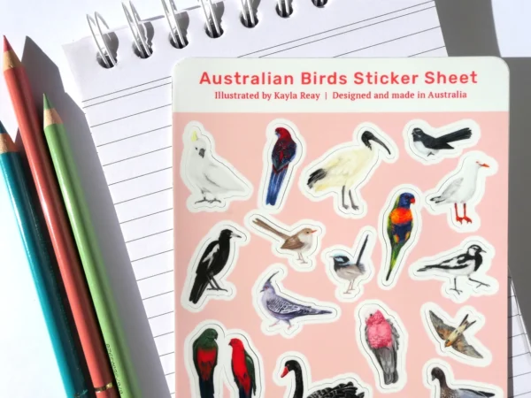 Common Backyard Australian Birds Vinyl Sticker Sheet - BirdLife Australia