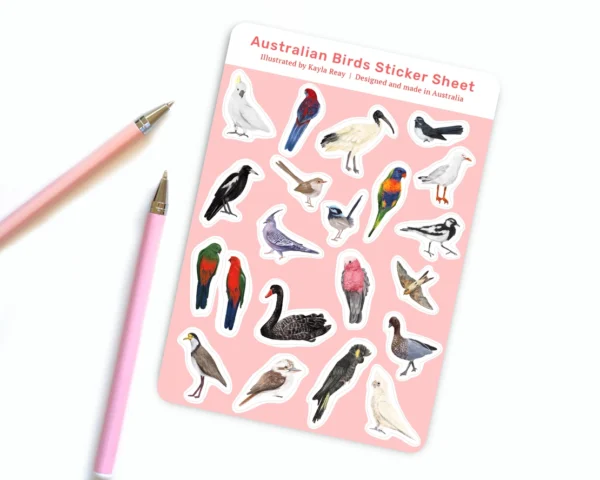 Common Backyard Australian Birds Vinyl Sticker Sheet - BirdLife Australia